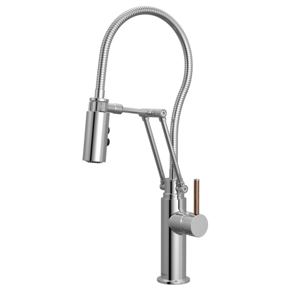 Odin® | Articulating Kitchen Faucet with Finished Hose - Less Handle