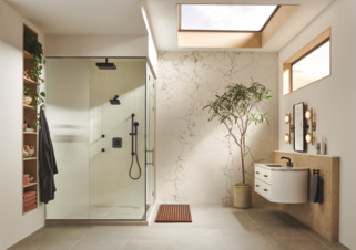 Essential™ Shower Series | 7” Linear Square H2Okinetic® Multi-Function ...