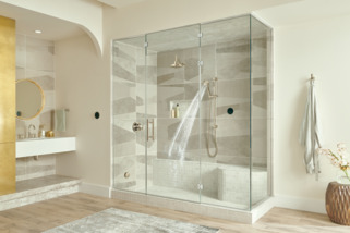 Invari® | Widespread Lavatory Faucet with Arc Spout - Less Handles 1.5 GPM