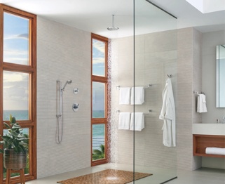 Essential™ Shower Series | 8" Linear Round Single-Function Raincan ...