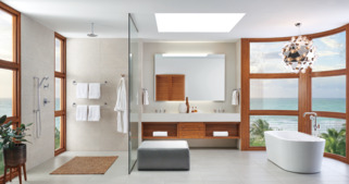 Essential™ Shower Series | 8" Linear Round Single-Function Raincan ...