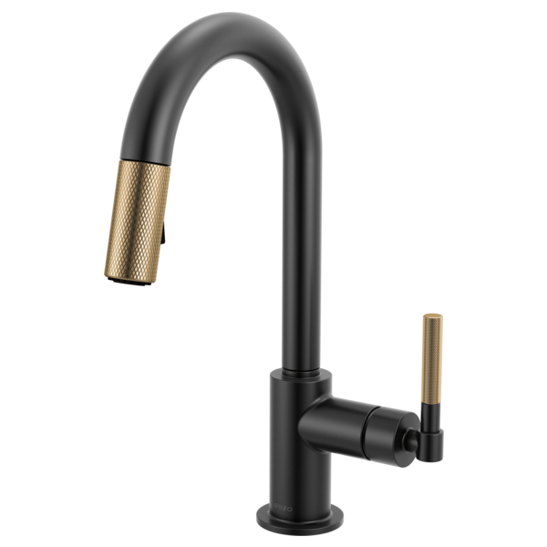 Litze® | Pull-Down Prep Faucet with Arc Spout - Knurled Handle