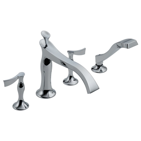 RSVP® | Roman Tub with Hand Shower - Complete Rough & Trim, Lever Handles